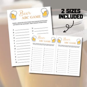 Beer ABC Game | Printable Alphabet Race Game | Beer Race Game | Beer ...