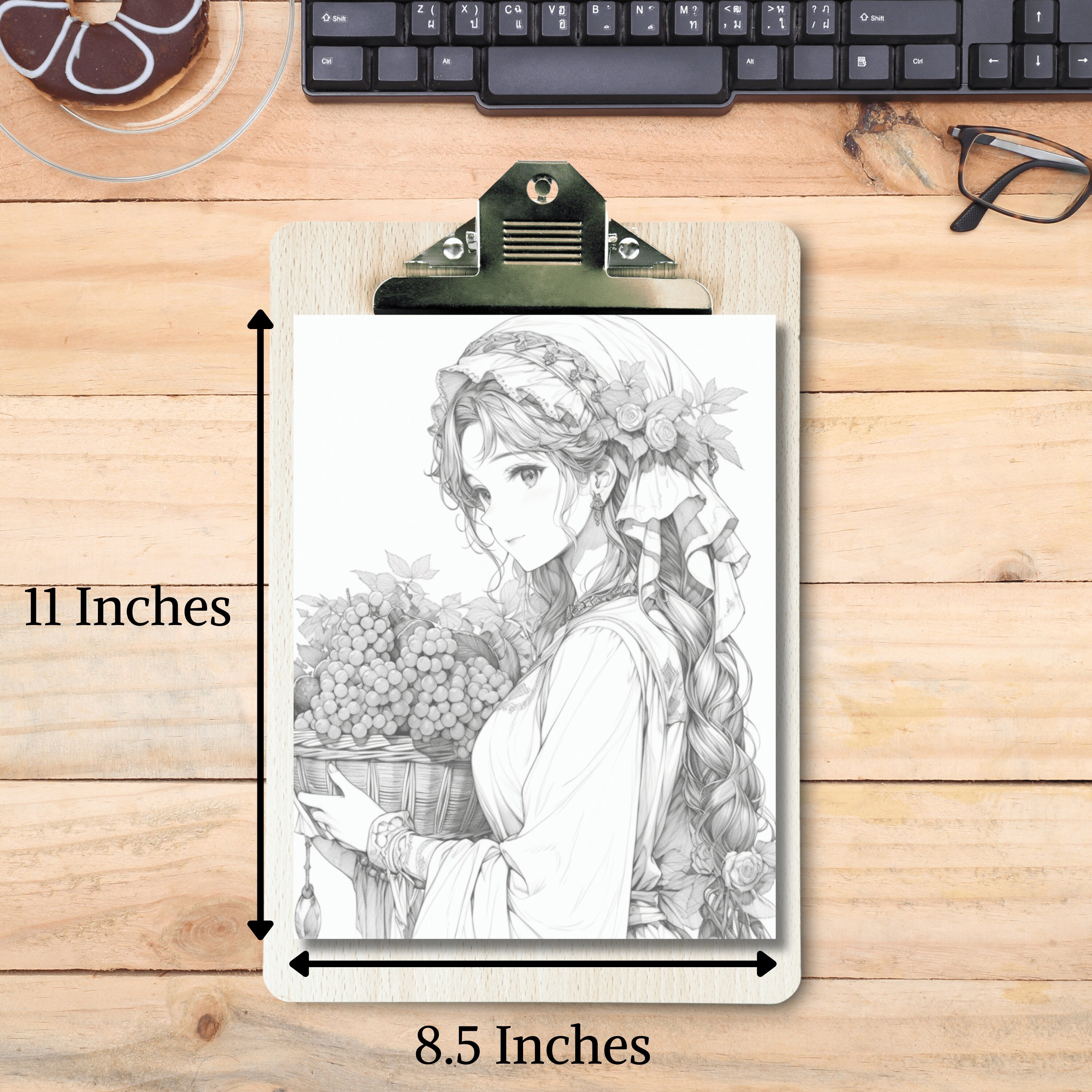 20 Pages Greek Goddess Demeter Grayscale Coloring Book, Mythology ...
