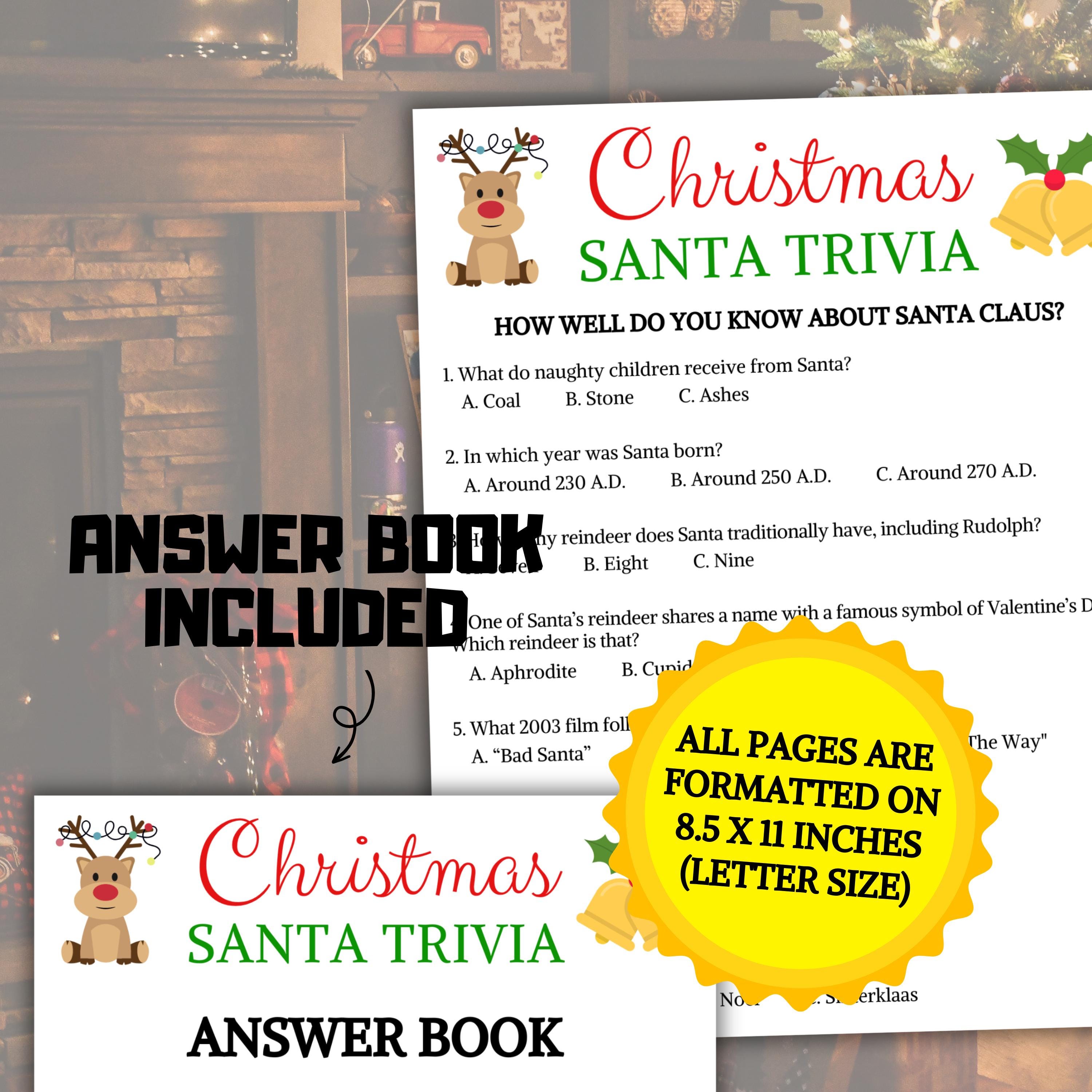 Christmas Santa Trivia Game | Santa Claus Knowledge Quiz Game ...