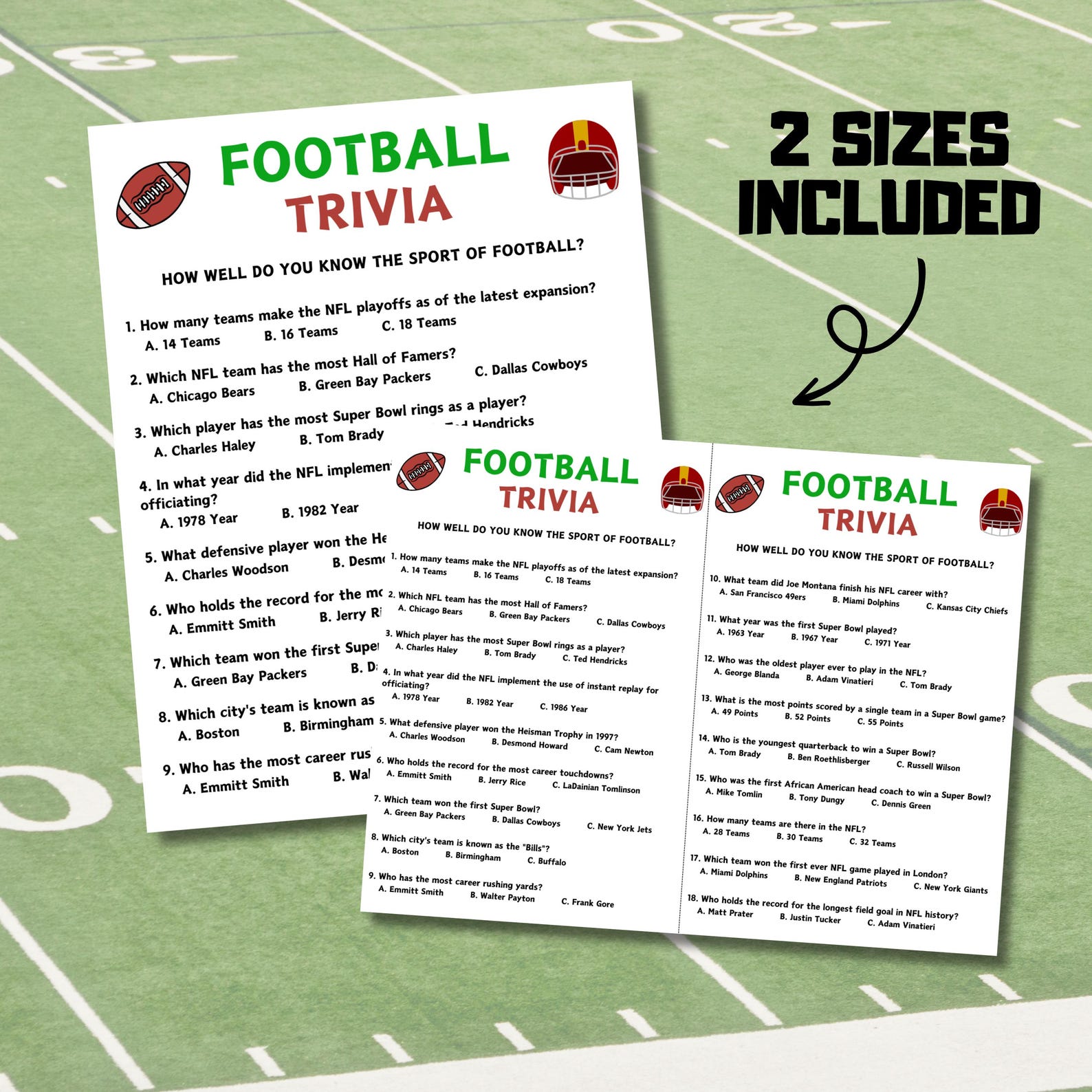Football Trivia Game | American Football Knowledge Quiz Game ...