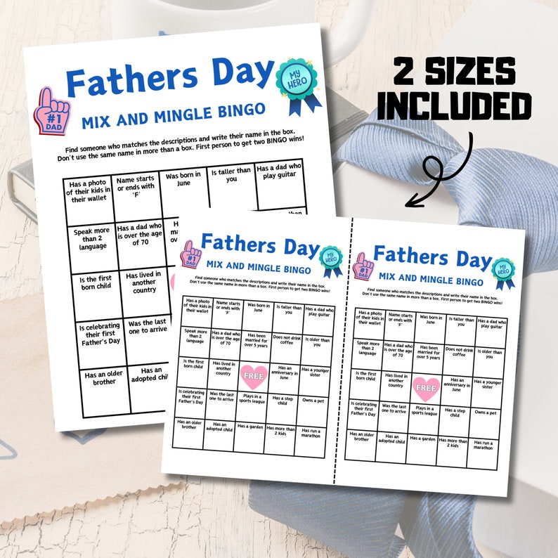 Fathers Day Mix and Mingle Bingo | Fathers Day Find the Guest Bingo ...