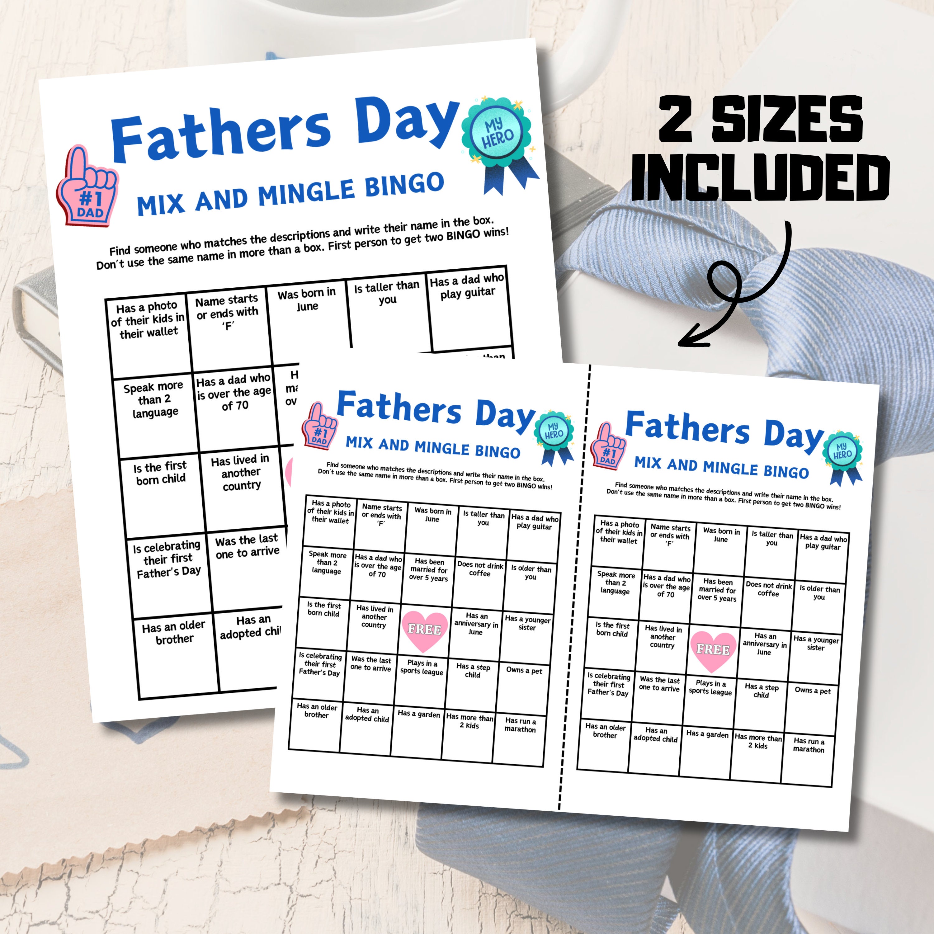 Fathers Day Mix and Mingle Bingo Fathers Day Find the Guest Bingo ...