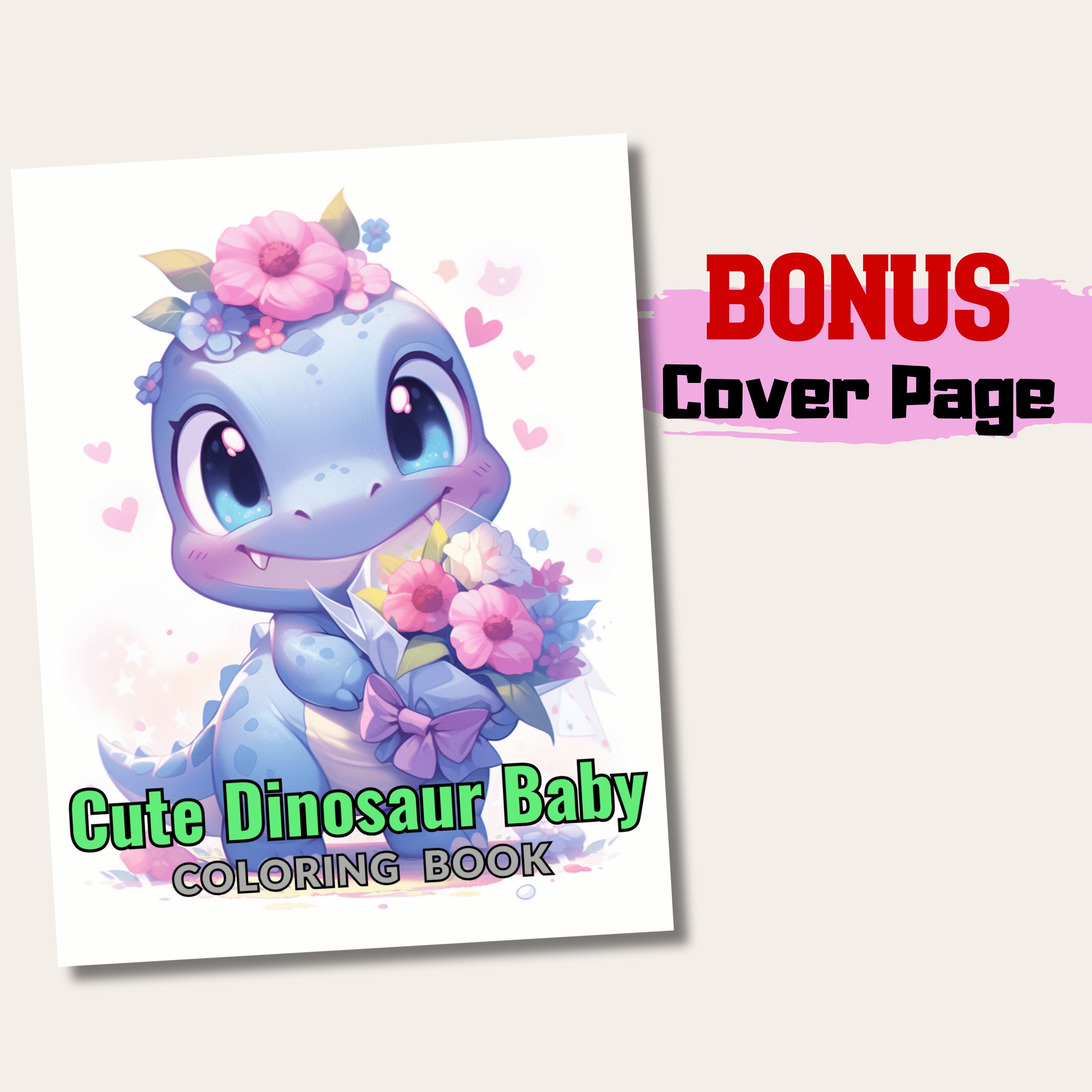 20 Cute Dinosaur Baby Coloring Book, Adorable Baby Dinosaur Coloring ...