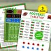 Football Tabletop Game | Printable American Football Dice Game ...