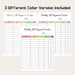 Bill Payment Tracker Rainbow Color Printable, Editable Monthly Bill ...