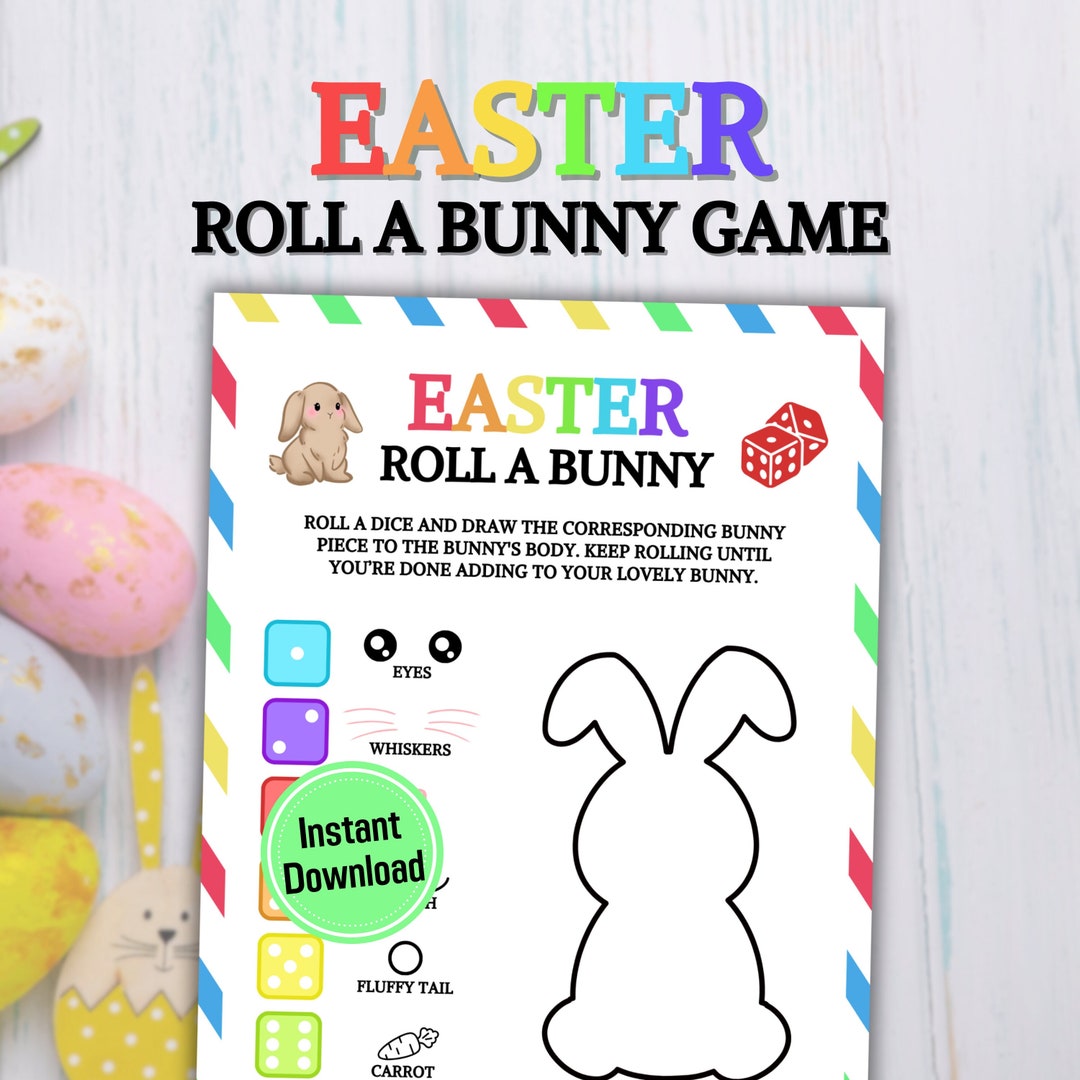 Easter Roll a Bunny Game | Easter Cute Bunny Game for Kids | Easter ...