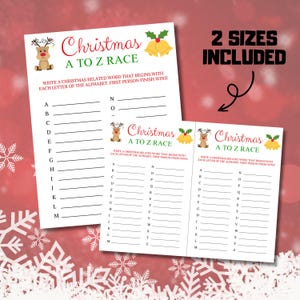 Christmas A to Z Race Game | Christmas ABC Game | Printable Christmas ...