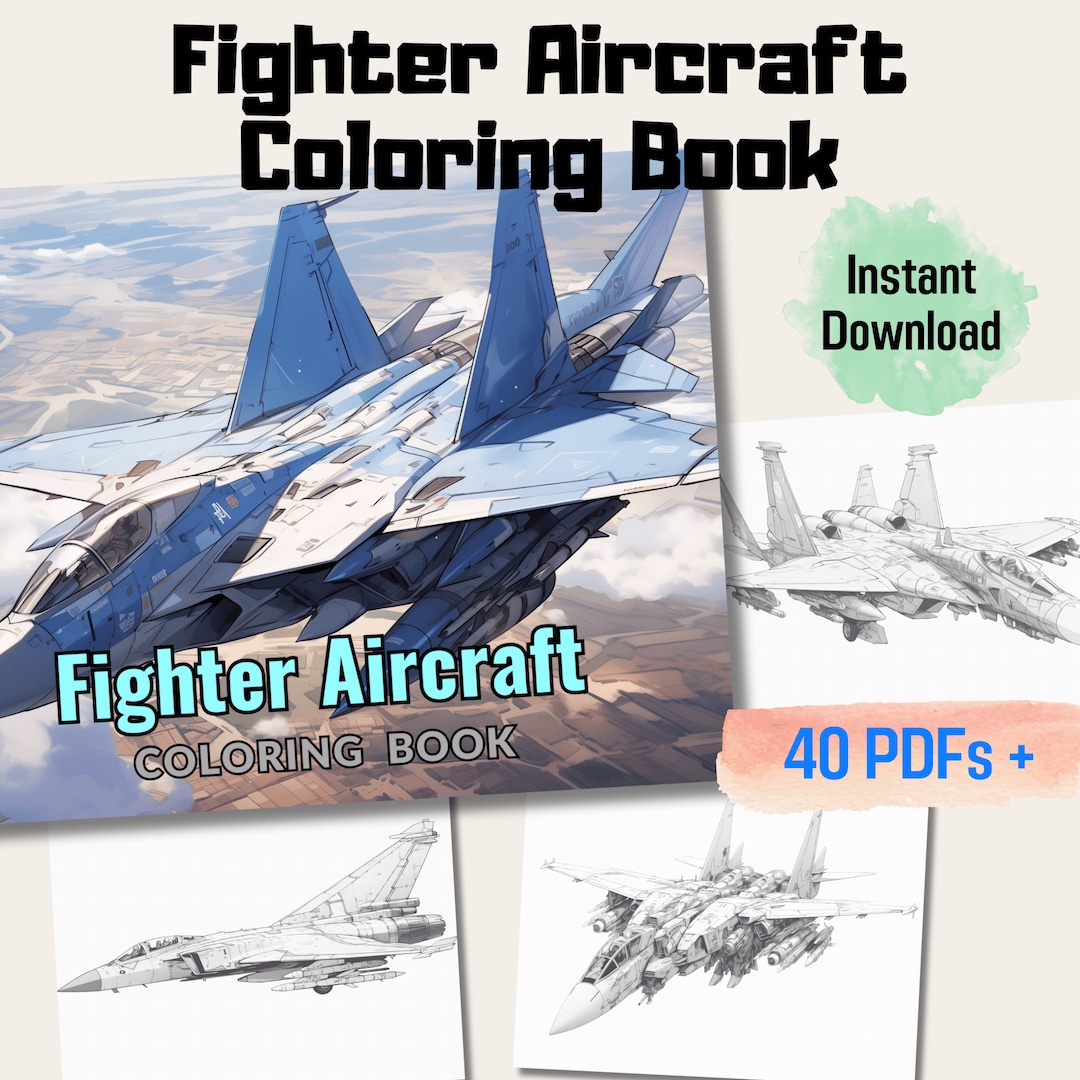Fighter Aircraft Coloring Book, Unique Fighter Jet Coloring Pages ...