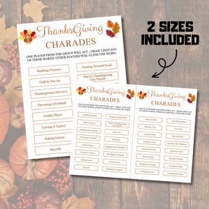 Thanksgiving Charades Game | Printable Friendsgiving Games ...
