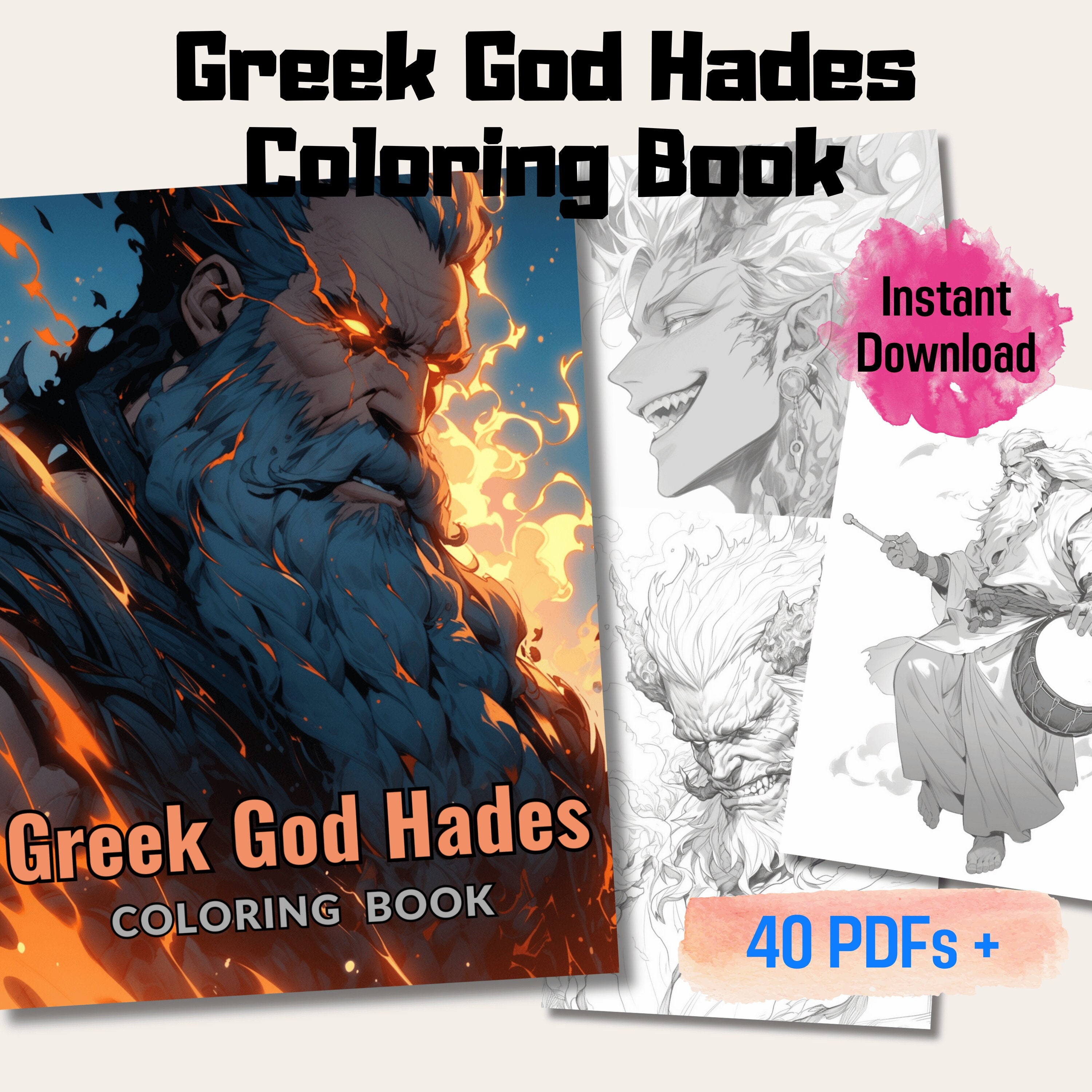 Hades Greek Mythology Hades Coloring Sheets