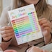 Kids Daily Schedule Rainbow Color | Organize Child's Daily Routine ...