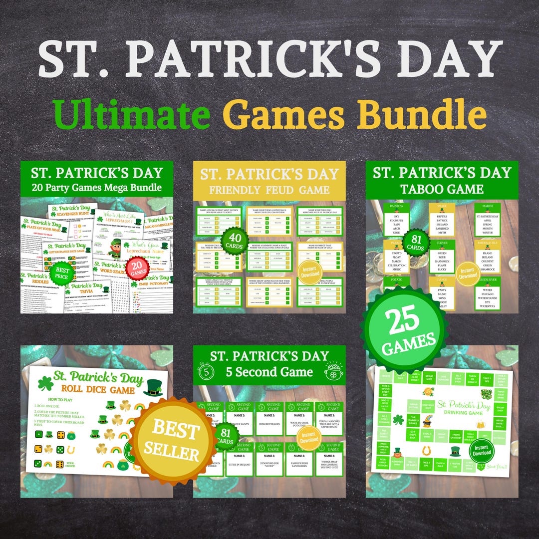 St. Patrick's Day Ultimate Games Bundle | 25 Best Seller Party Games ...