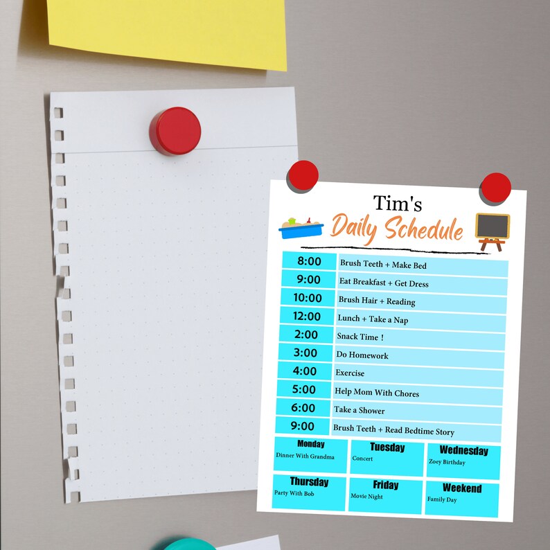 Editable Kids Morning/bedtime Checklist Bundle Cool Color Tone, Chore ...