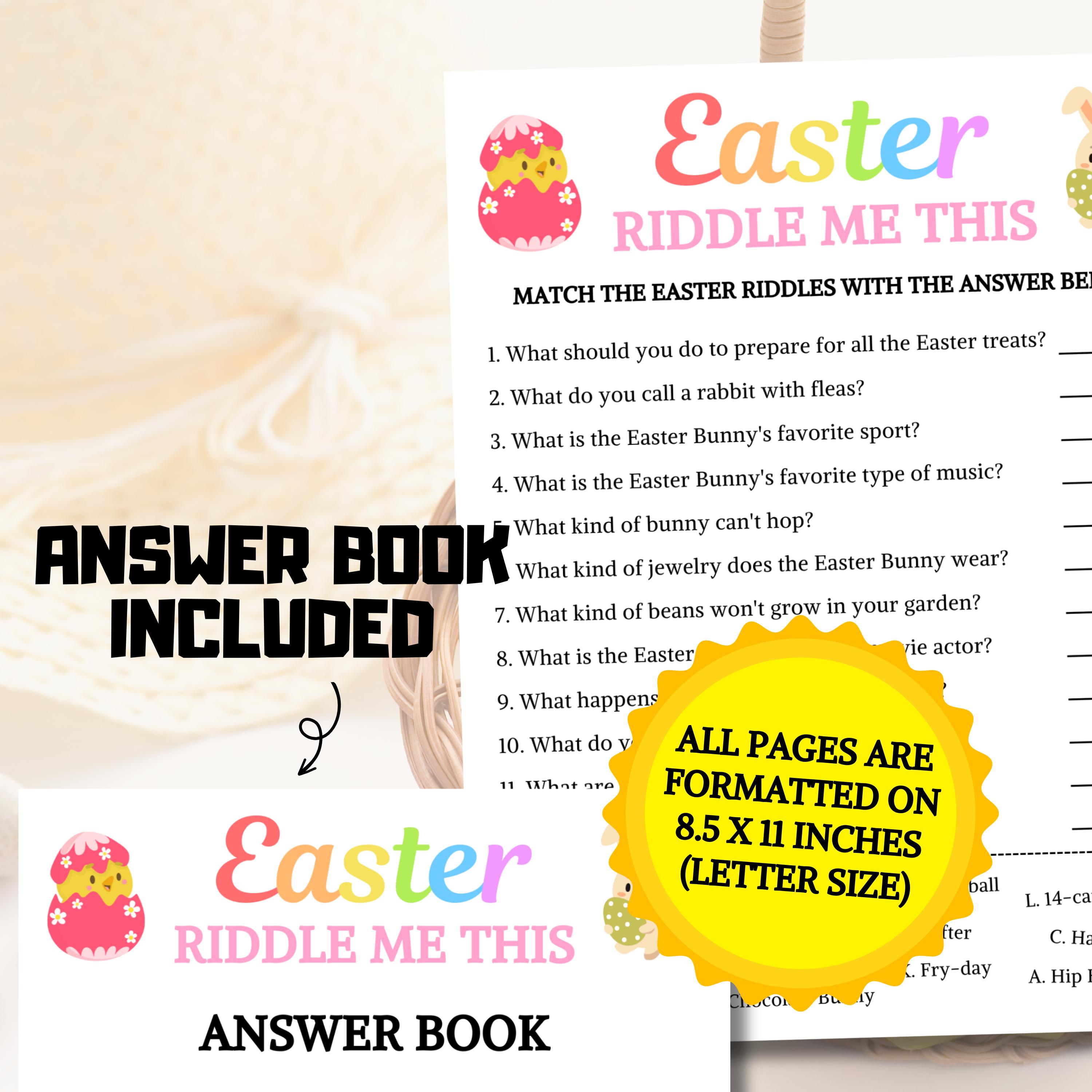 Easter Riddle Me This Game | Printable Easter Party Riddles Game ...