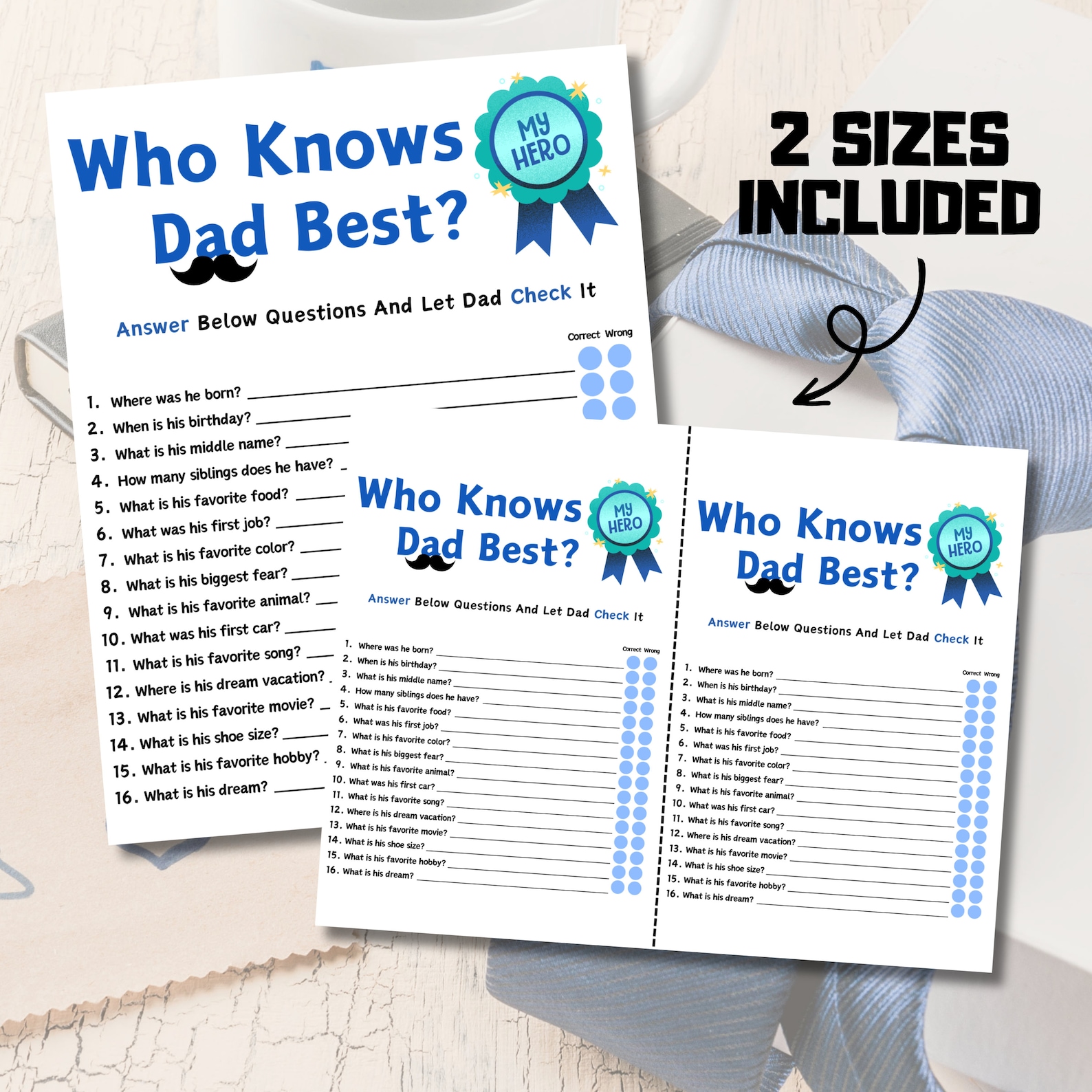 Who Knows Dad Best | Fathers Day Who Knows Daddy Best Game | Printable ...