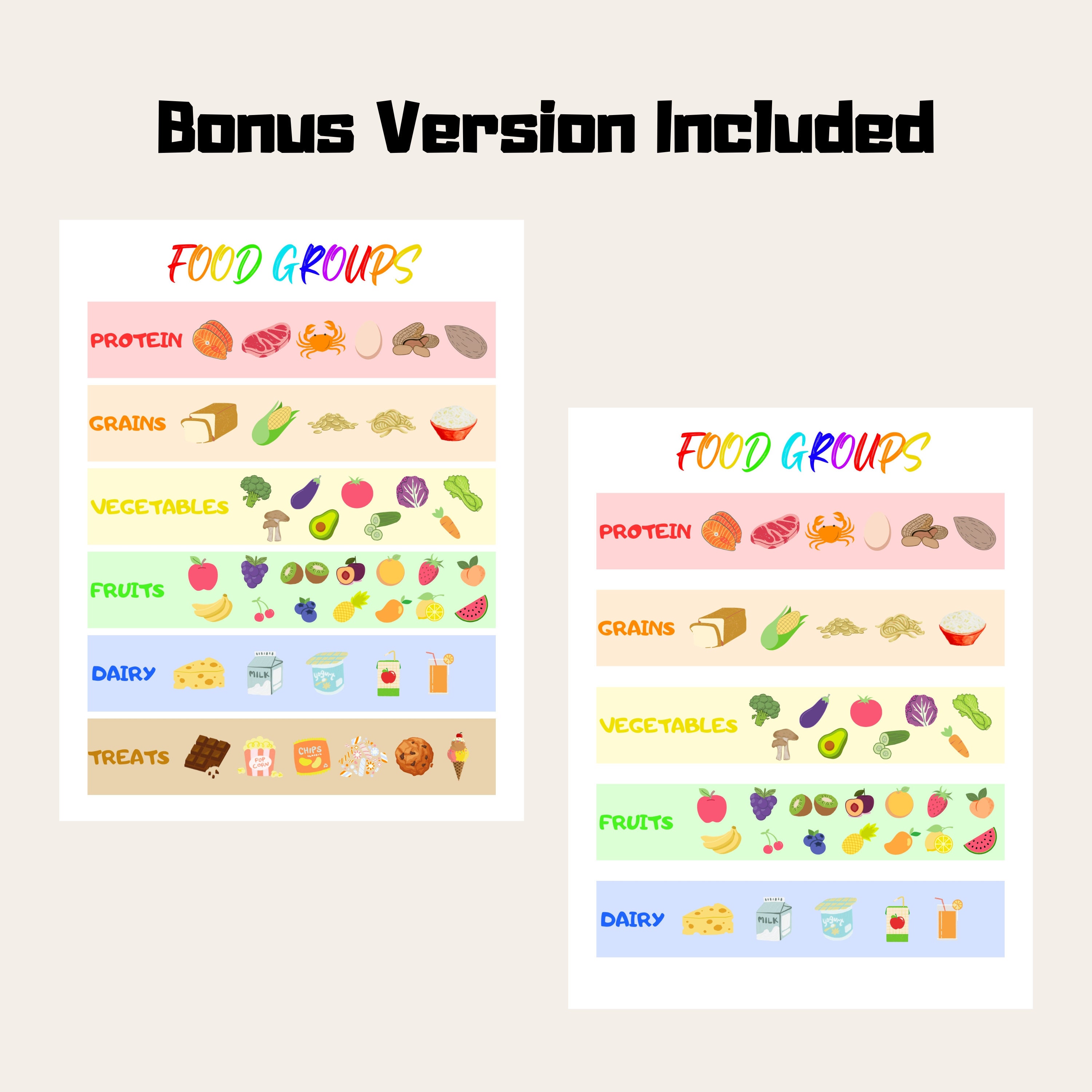 Fun and Educational Kids Food Poster Printable | Nutrition Facts Poster ...