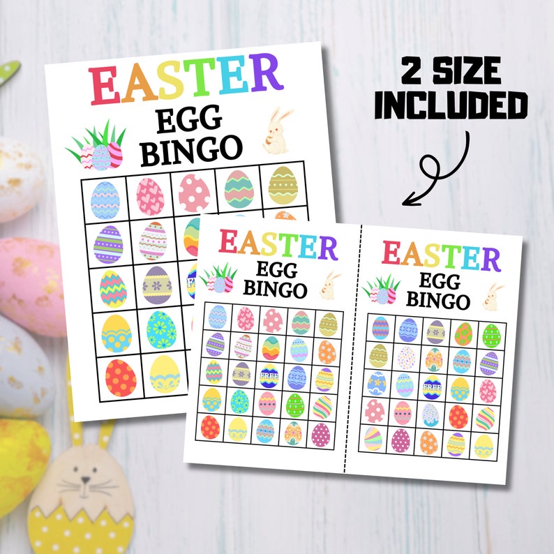 30 Easter Egg Bingo Game Bingo Easter Classroom Activity Easter Bingo ...