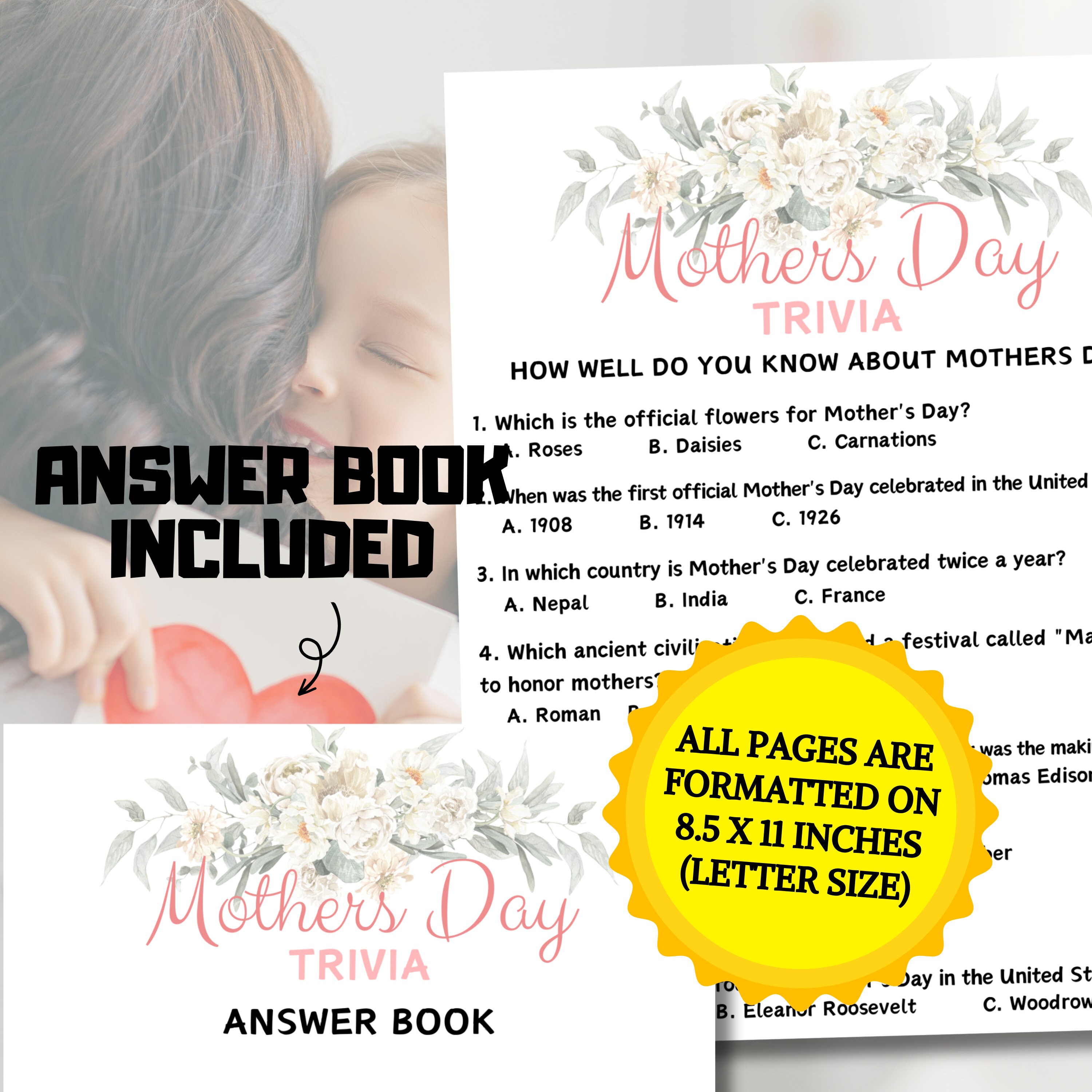 Mothers Day Trivia Game | Mother's Day Quiz for Adults & Kids | Mothers ...