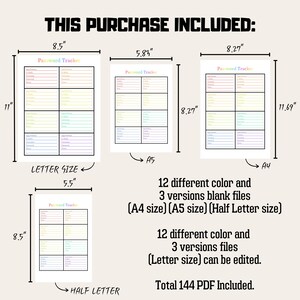 Editable Password Keeper Printable All Color Bundle, Fillable Password ...