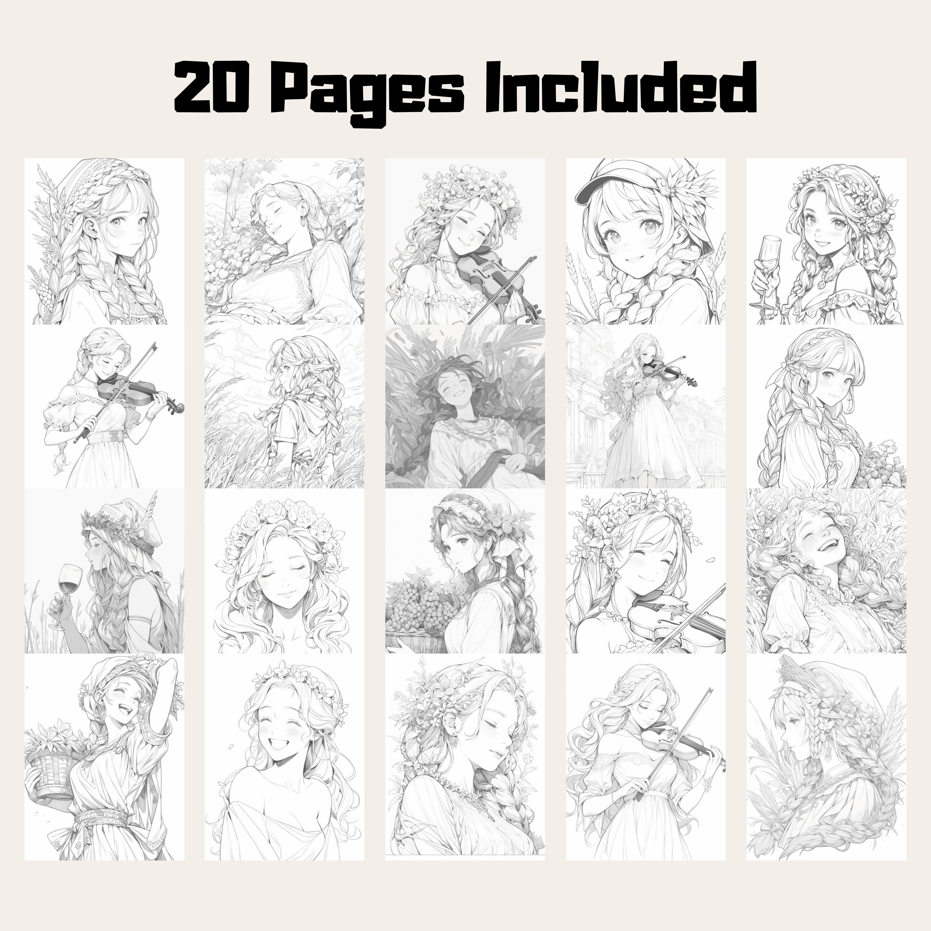 20 Pages Greek Goddess Demeter Grayscale Coloring Book - Etsy