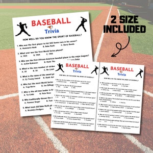 Baseball Trivia Game | MLB Trivia Game for Kids & Adults | Printable ...