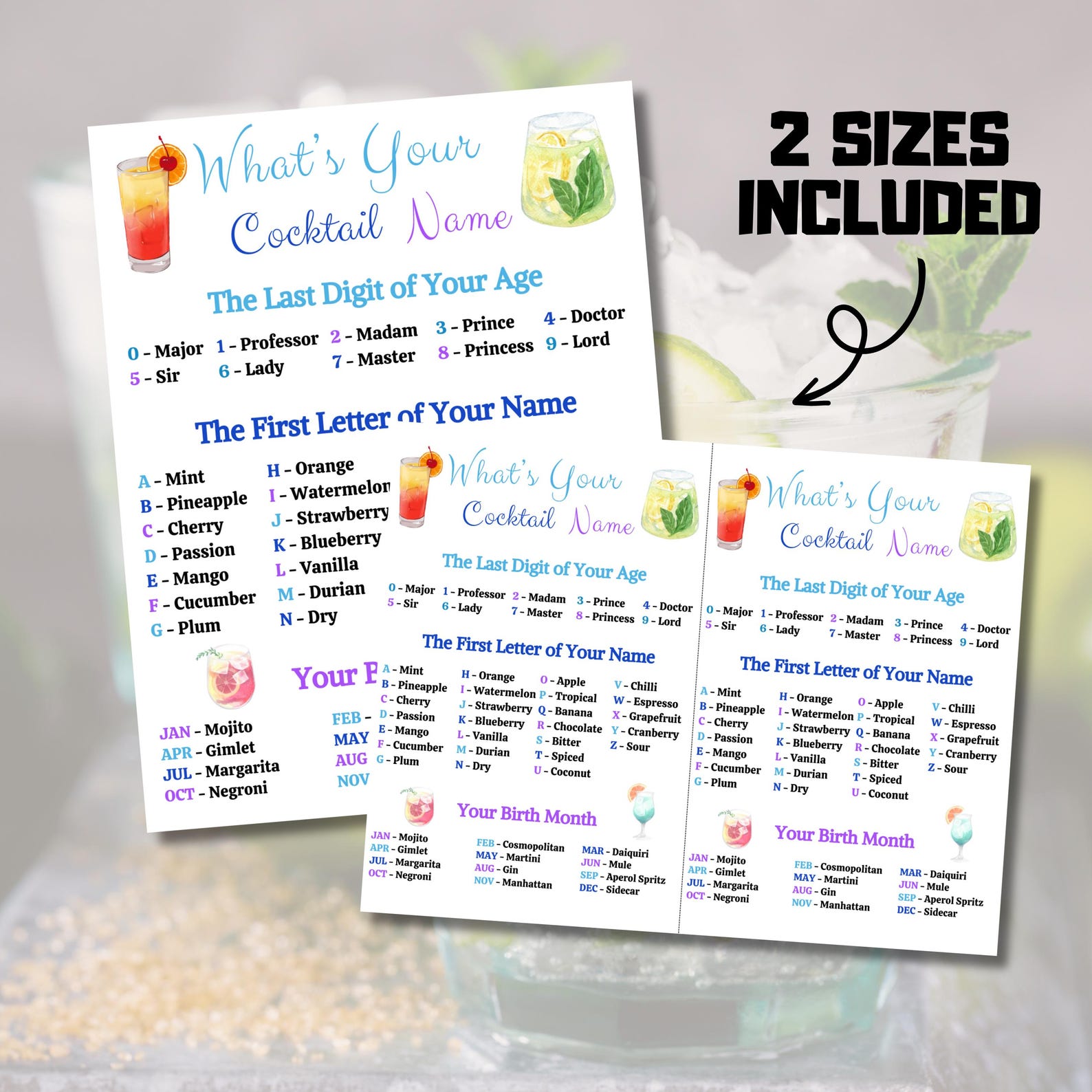 What's Your Cocktail Name | Printable Cocktail Name Generator ...