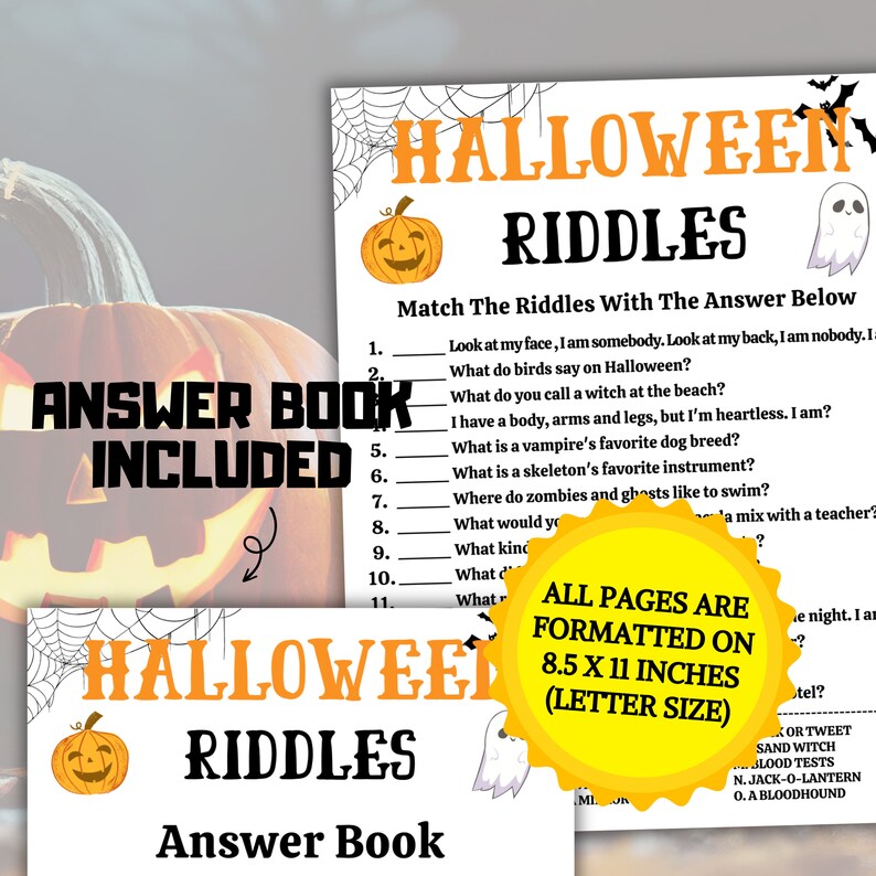 Halloween Riddles Game | Halloween Riddle Me This Game | Halloween ...