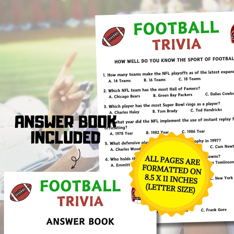 Football Trivia Game | American Football Knowledge Quiz Game ...