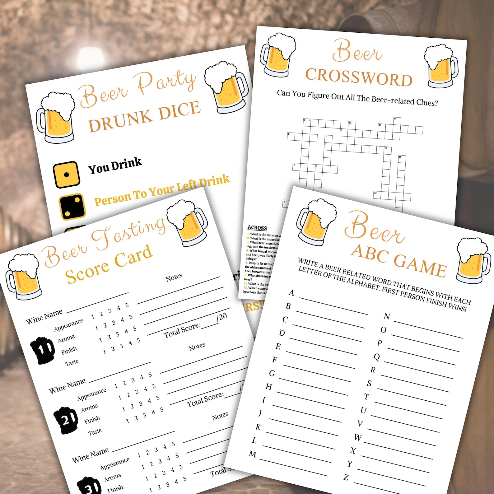 Beer Party Game Bundle | 10 Beer Party Games BEST Price Bundle ...