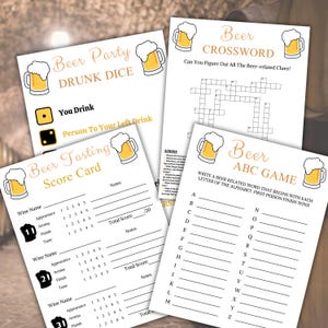 Beer Party Game Bundle | 10 Beer Party Games BEST Price Bundle ...