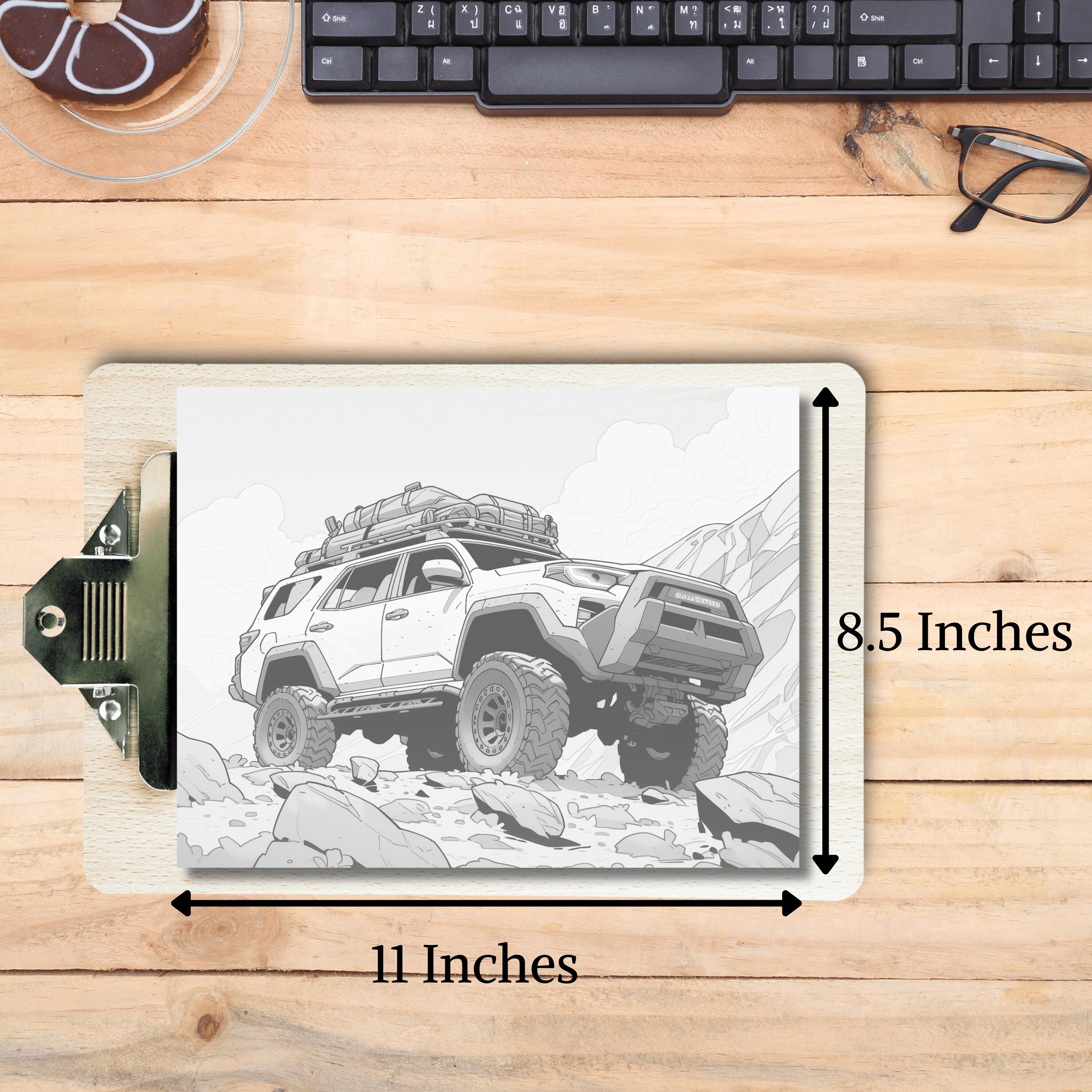 Sports Utility Vehicle Coloring Book, Fun and Educational SUV Coloring ...