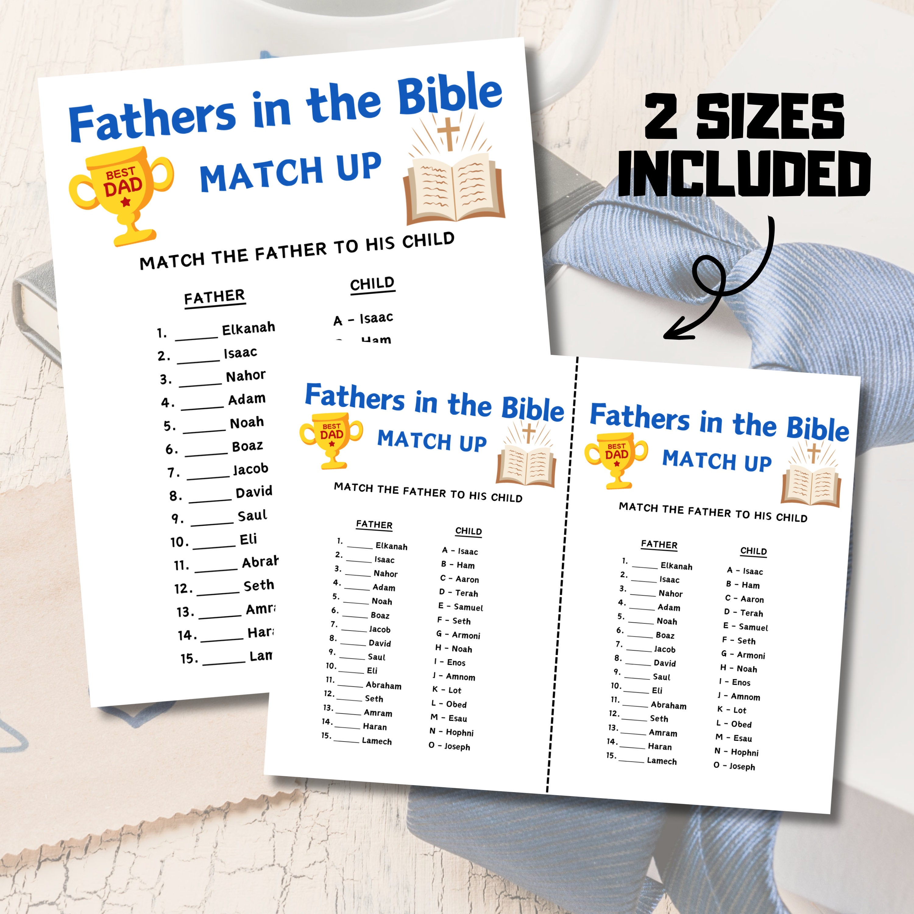 Fathers in the Bible Matching Game | Father's Day Bible Games ...