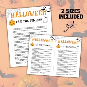 Halloween Pass the Prize Game | Halloween Pass the Poem Game ...