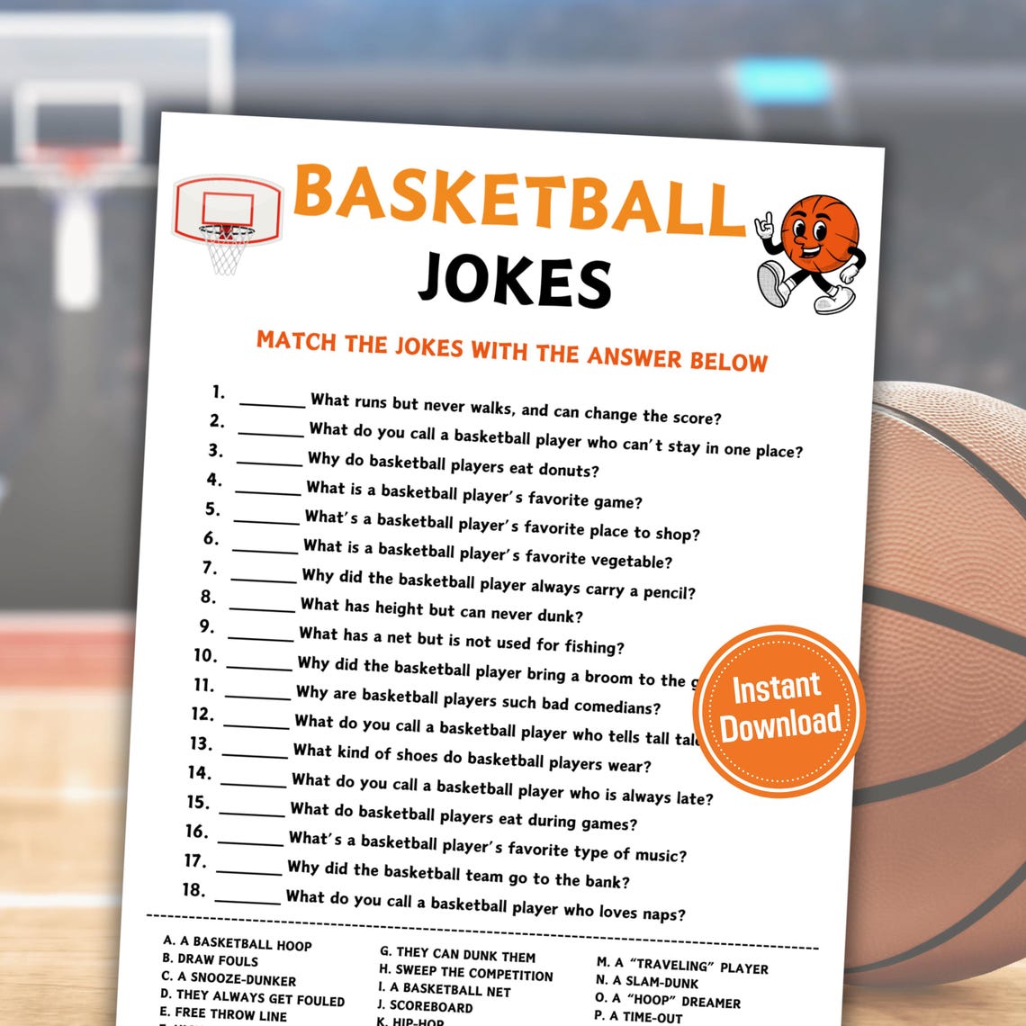 Basketball Jokes Game | Basketball Riddles Game | Basketball Riddle Me ...