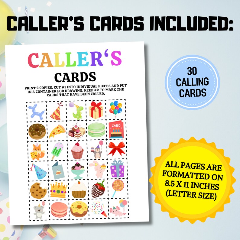 60 Birthday Bingo Game Birthday Party Activities and Games for All Ages ...