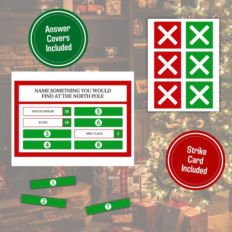 Christmas Friendly Feud Game | Printable Christmas Game | Christmas ...