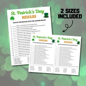 St. Patrick's Day Riddles Game | St. Patrick's Day Party Riddle Me This ...
