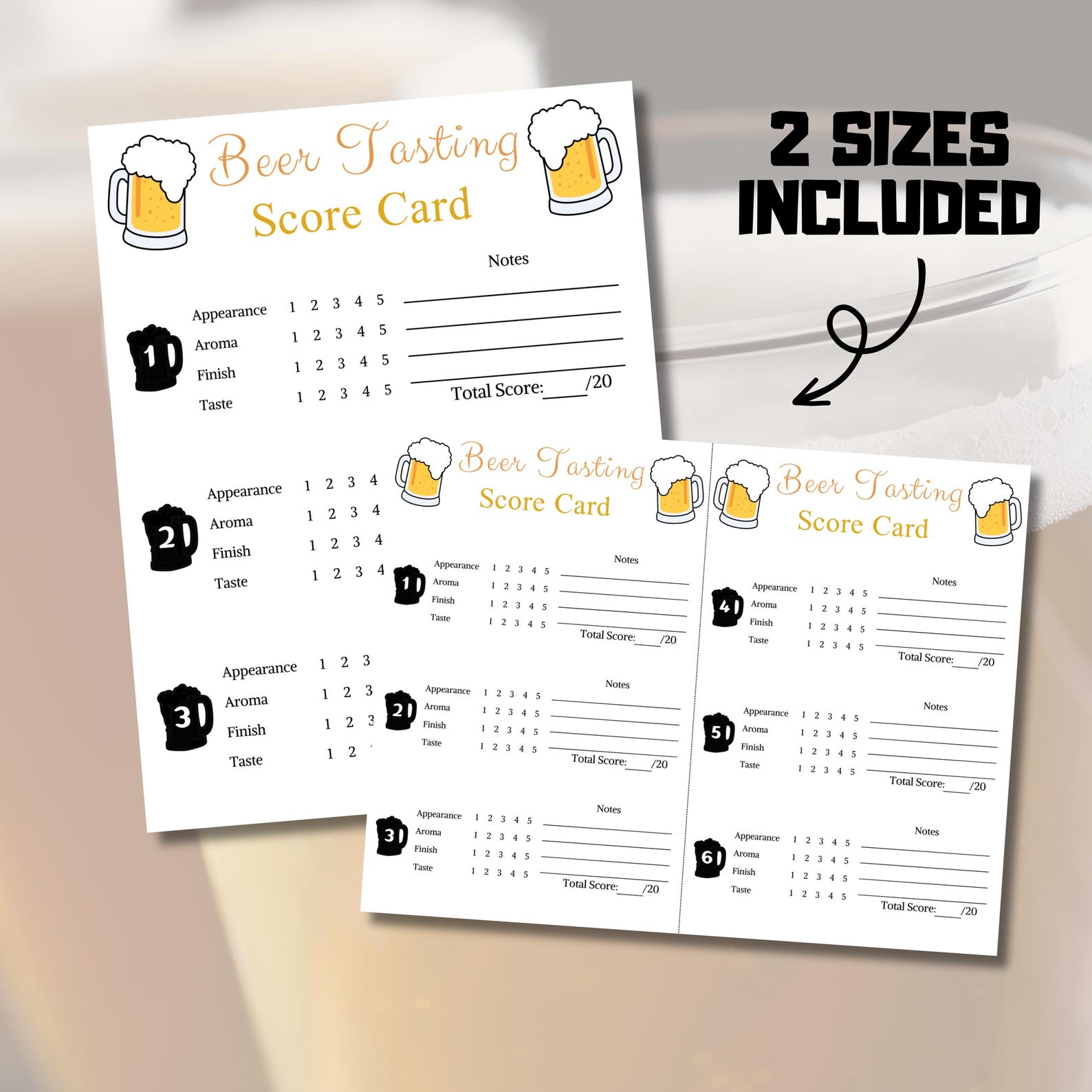 Beer Tasting Card | Printable Oktoberfest Beer Tasting Scorecard ...