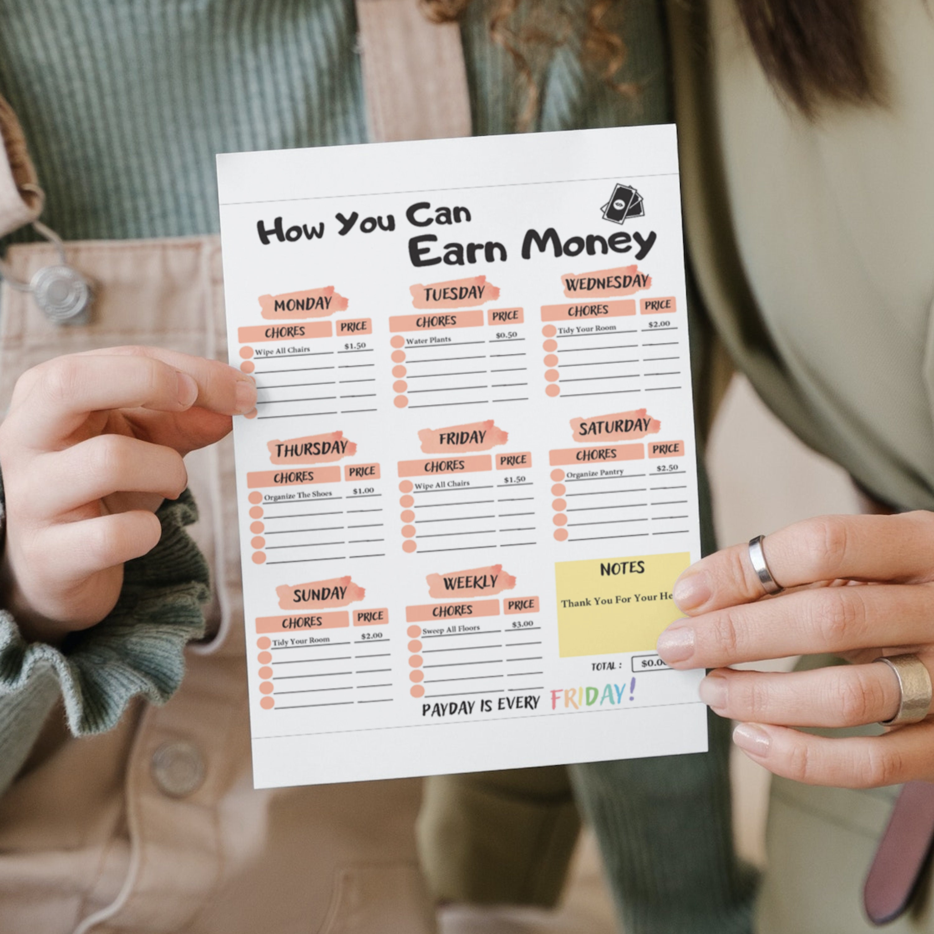 Customizable Reward System for Children Warm Color Tone Editable ...