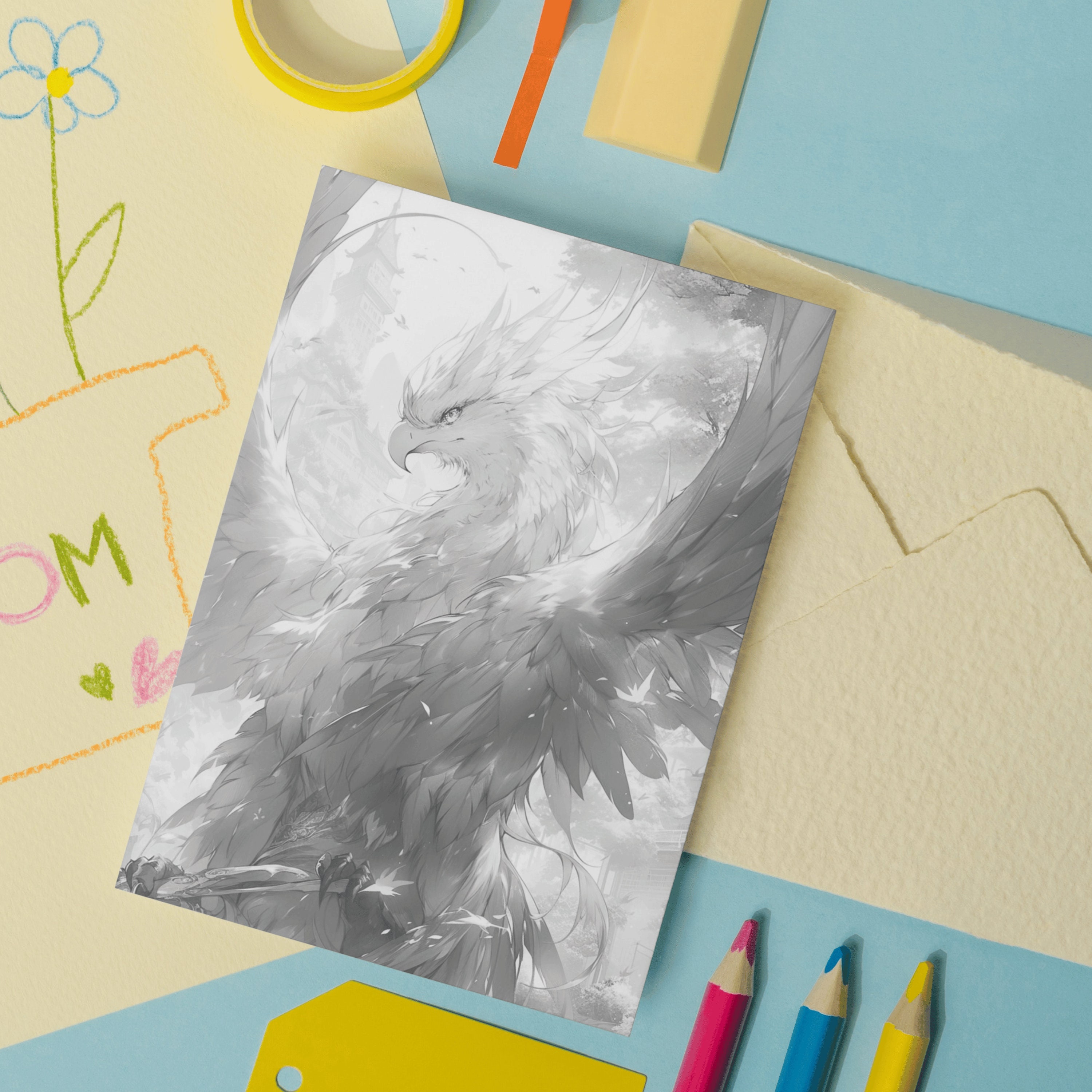 20 Realistic Phoenix Grayscale Coloring Book Perfect Gift - Etsy