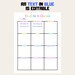 Editable Year at a Glance Planner Rainbow Color Tone, Planner Refills ...