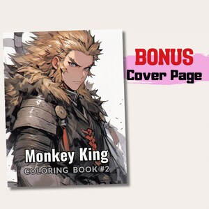 20 Sun Wukong Grayscale Coloring Book, Journey to the West, Beautiful ...