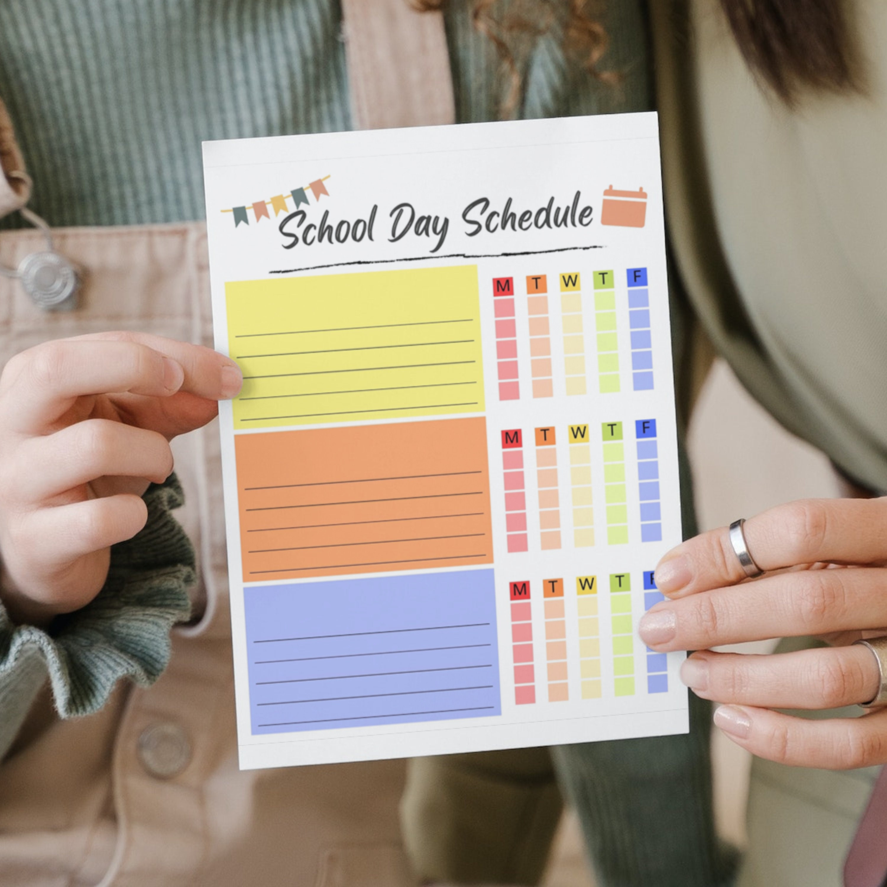 Kids Daily School Day Schedule Kids Editable Daily Checklist Printable ...
