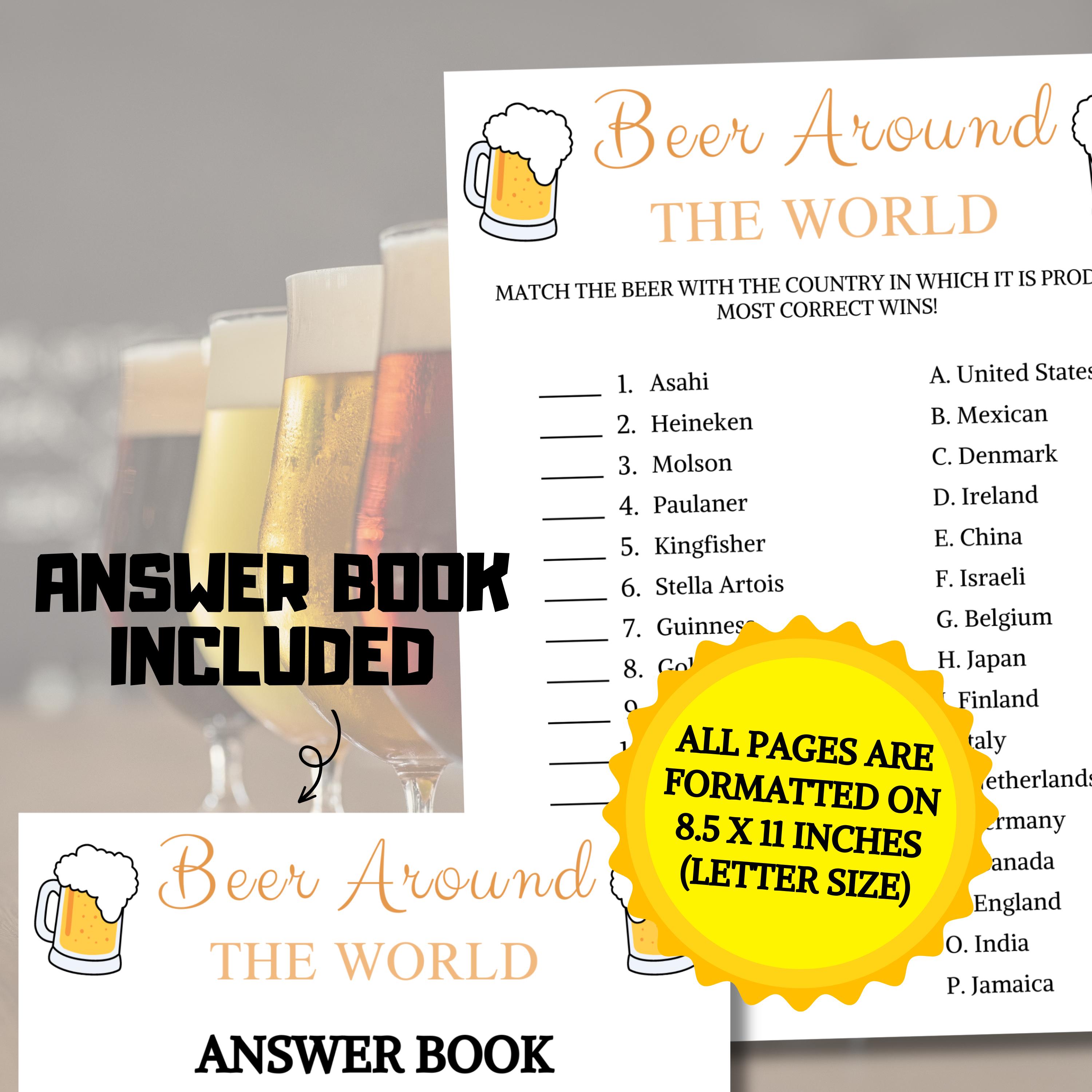 Beer Around the World Game | Printable Oktoberfest Beers of the World ...
