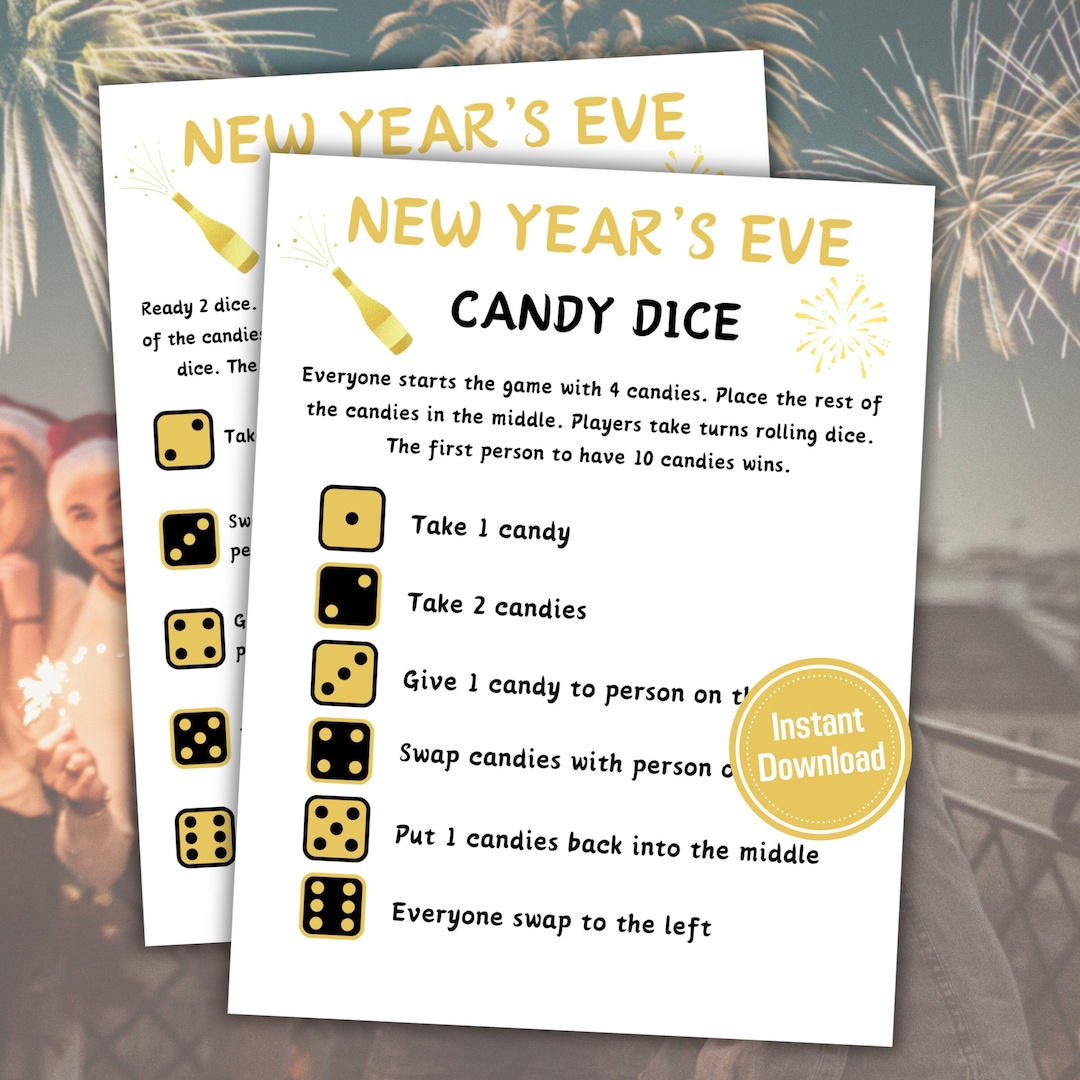 New Year's Eve Candy Dice Game | New Years Party Games for Kids and ...