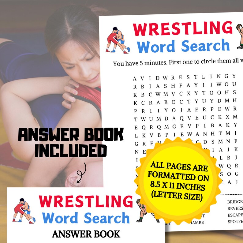 Wrestling Word Search Game | Wrestling Word Find Game | Wrestling Word ...