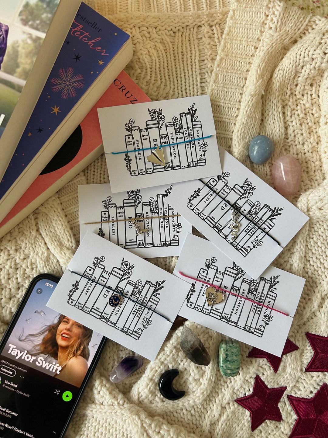 Taylor Swift Inspired book Lover Eras Tour Wish Bracelets - Etsy