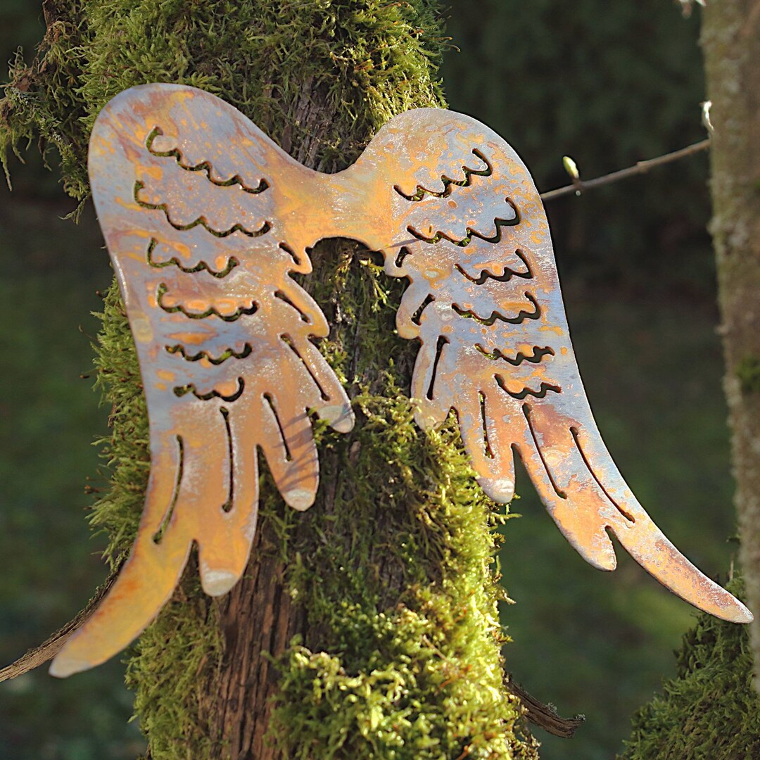 Rusty Metal Angel Wings Decoration - Etsy