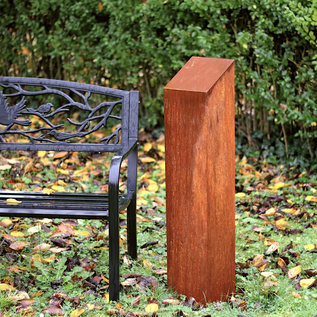 Rust Column Slanted Without Pattern Plant Column Decoration - Etsy