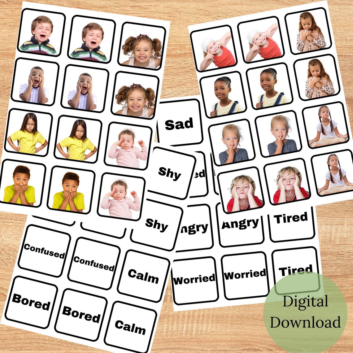 Emotion Cards for Preschool, Home Schooling, Childminding Activities ...